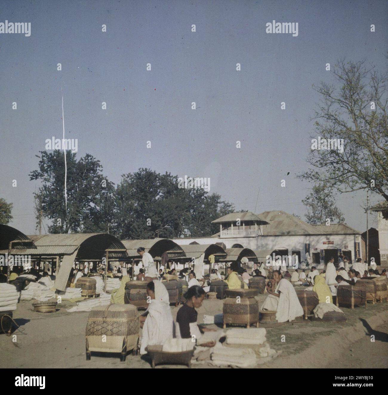 SCENES AT IMPHAL AND KOHIMA, BURMA, JANUARY 1942 - The Naga Bazaar at ...