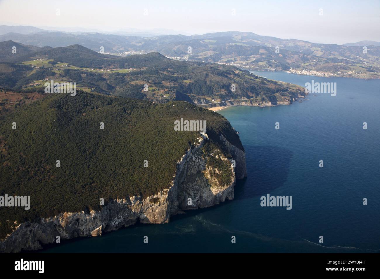 Cabo Ogoño. Urdaibai Biosphere Reservoir in background, Biscay, Basque ...