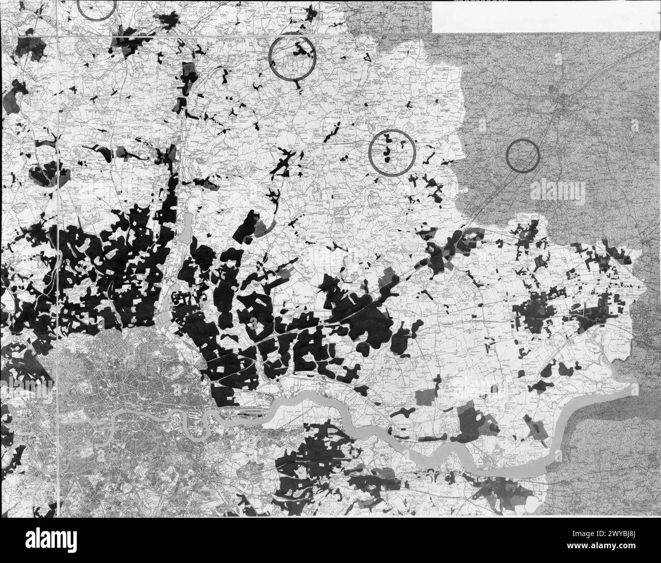 Section of Professor Abercrombie's Greater London Plan 1944 showing ...