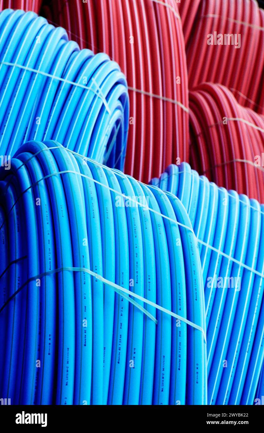 Fiber optics, plastic tubes Stock Photo - Alamy