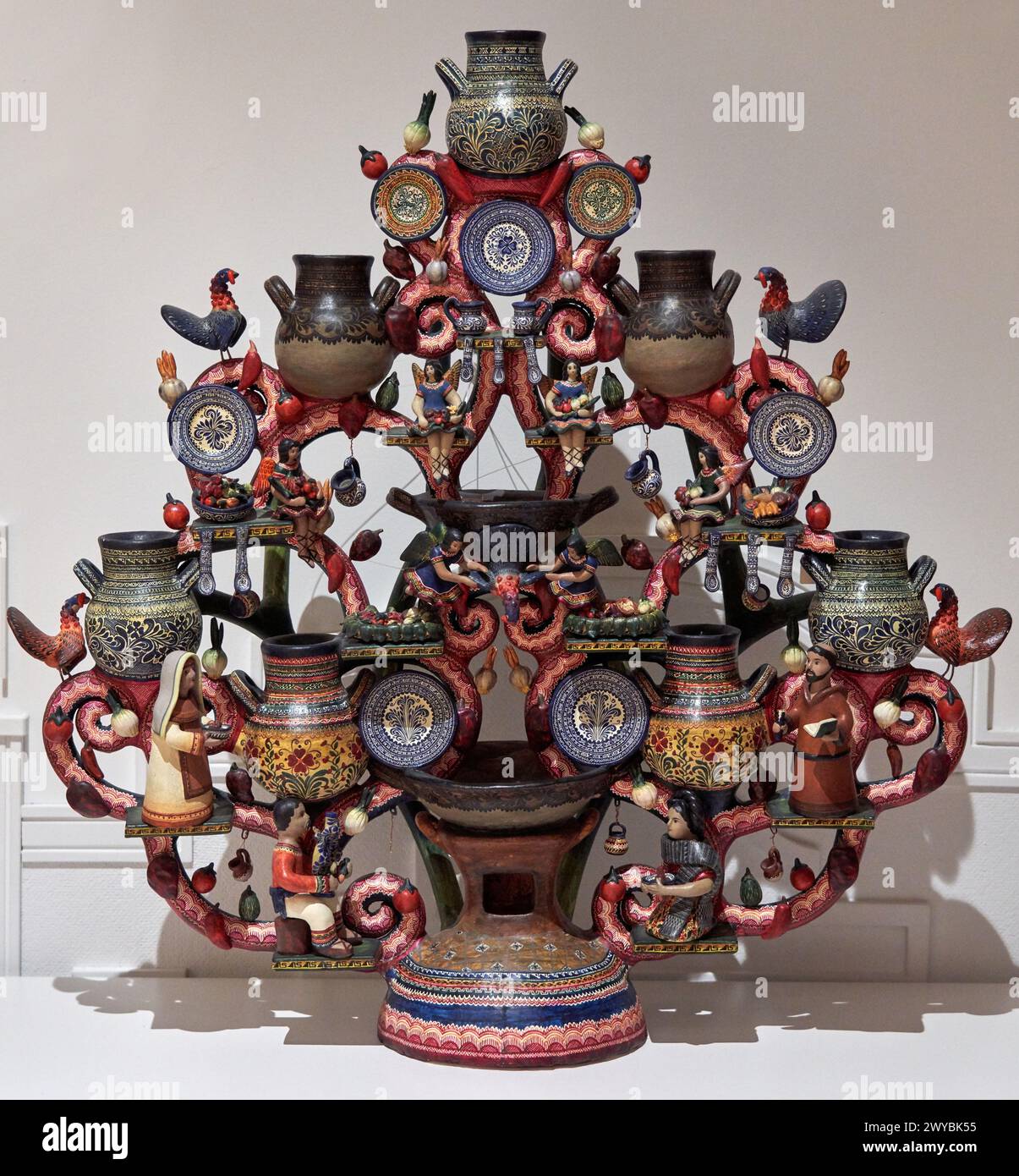 Tree tribute to the mole, 2004, Alfonso Castillo Orta, Mexican artisan ...