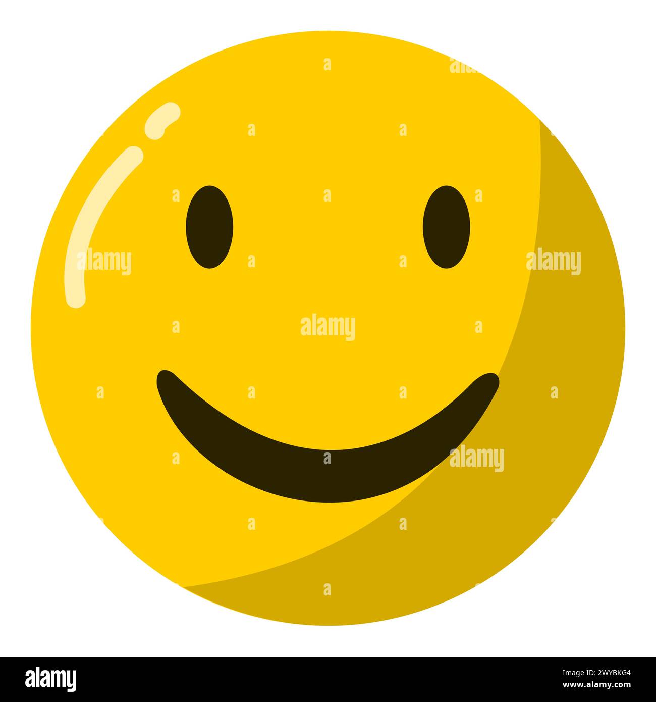 Happy Facial expression emoticon isolated on white background. smile ...