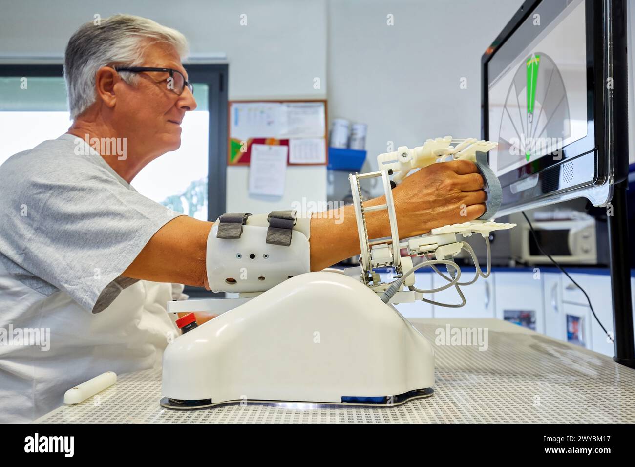 Patient With Assistive Robot For Upper Limb Rehabilitation The Robot Patient With Assistive Robot For Upper Limb Rehabilitation The Robot