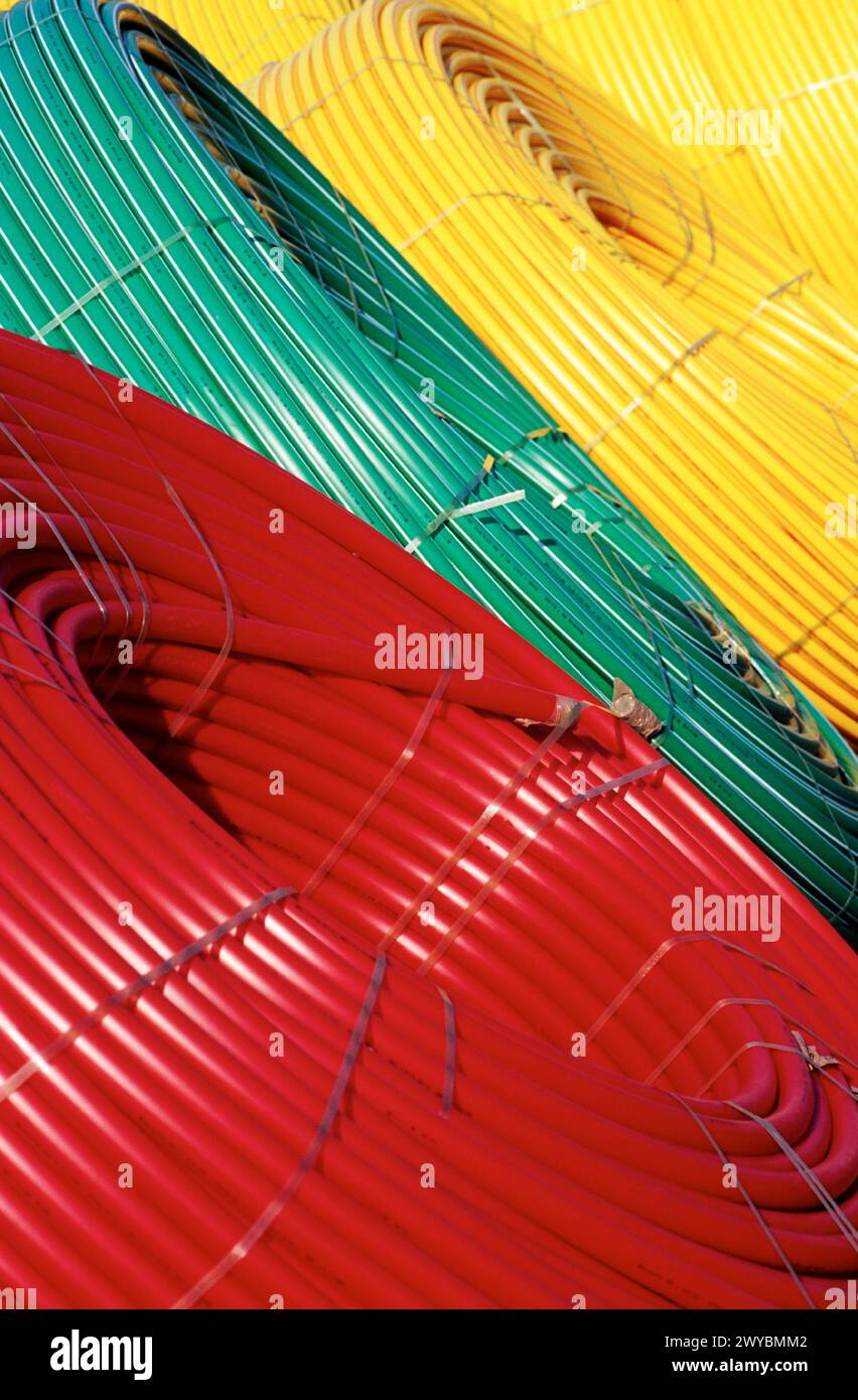 Fiber optics, plastic tubes Stock Photo - Alamy