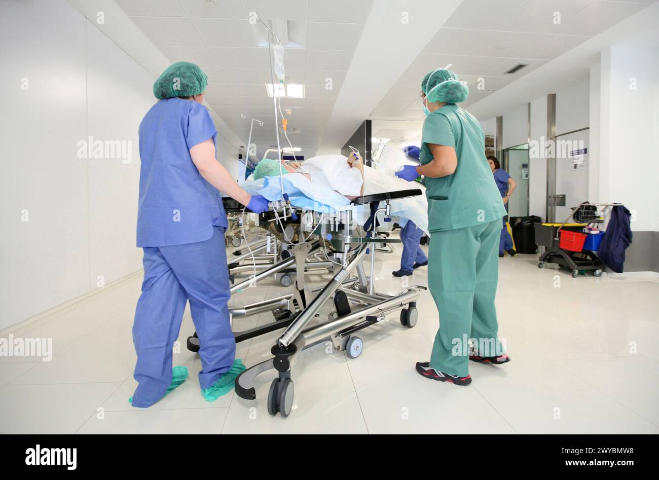 Stretcher transport, Emergency Surgery, Operating Theatre, Donostia ...