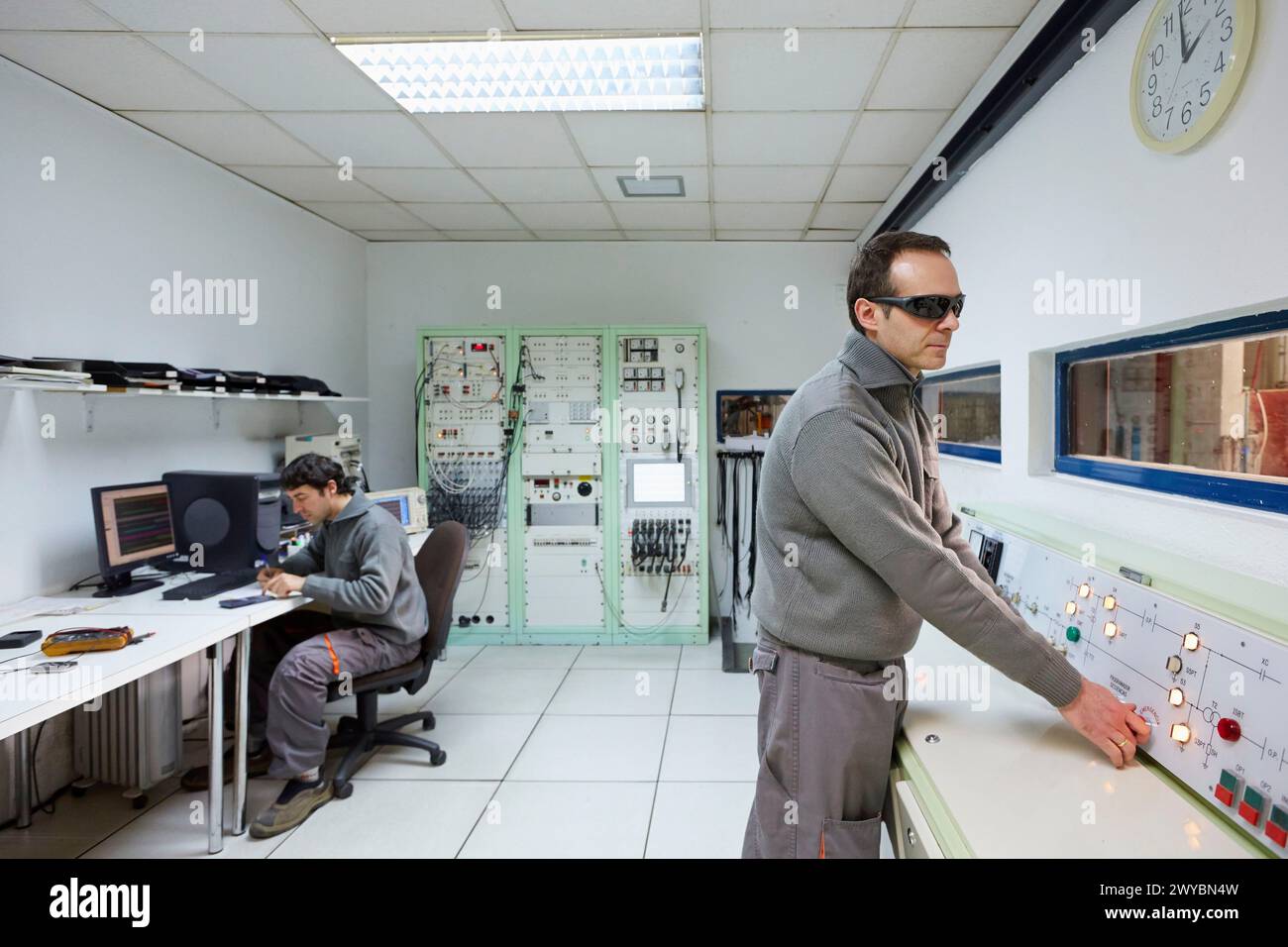 Control room. Power Electric Laboratory. Certification of electrical ...