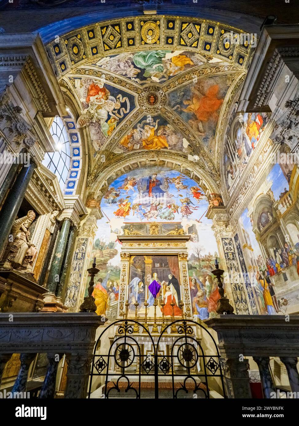 The frescoed Carafa Chapel dedicated to St. Mary and St. Thomas of ...