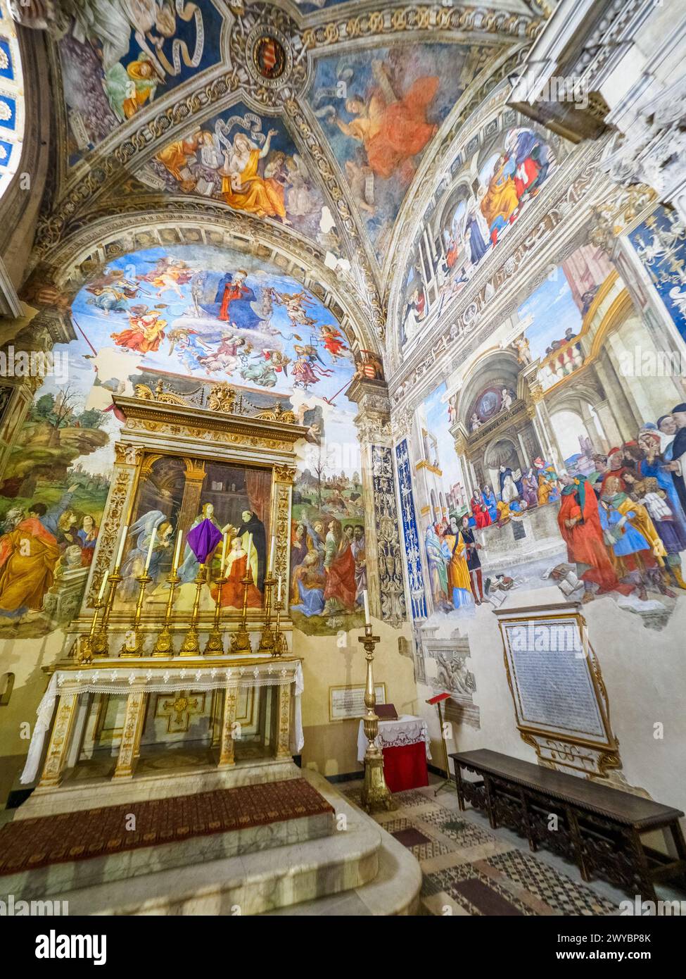 The frescoed Carafa Chapel dedicated to St. Mary and St. Thomas of ...