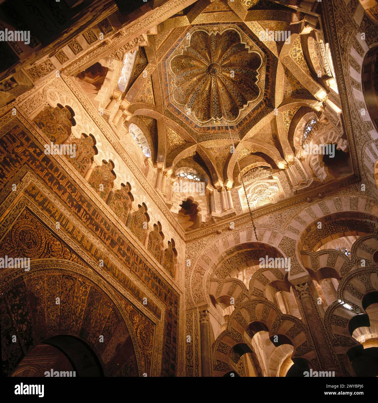 The Mihrab´s dome. Great Mosque of Cordoba. Andalusia. Spain Stock ...