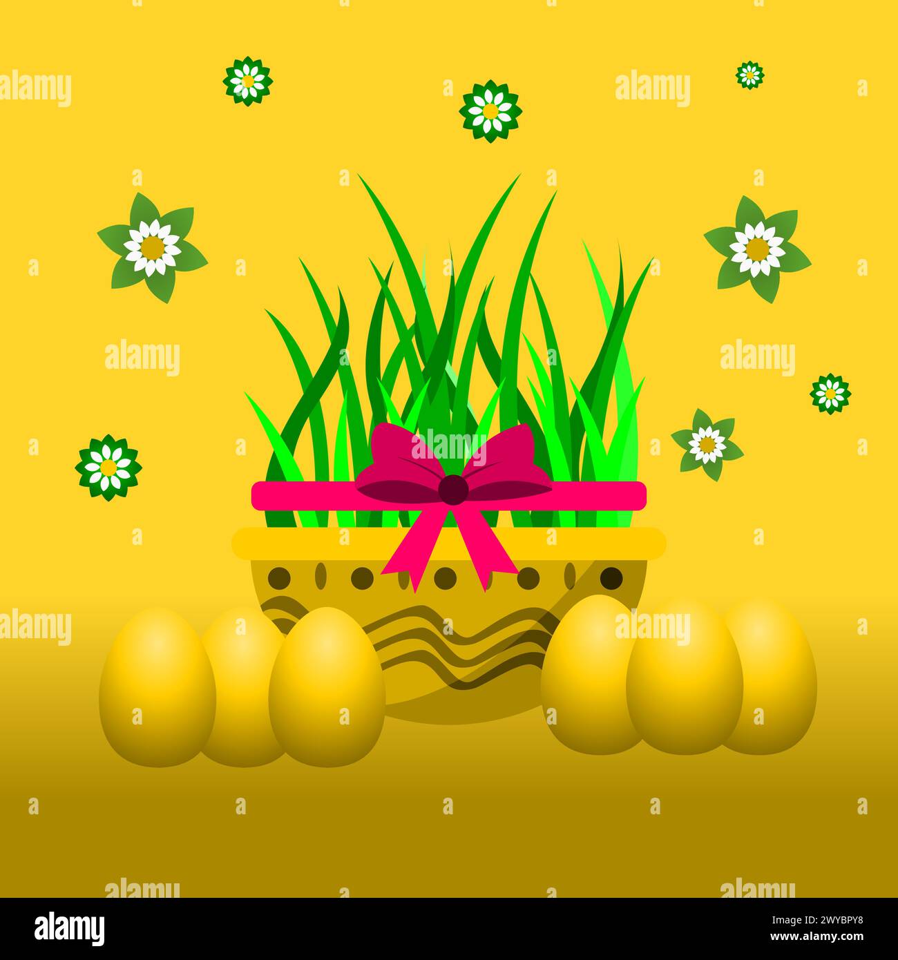 Happy Nowruz 2024 celebration square banner vector illustration, Nowruz ...