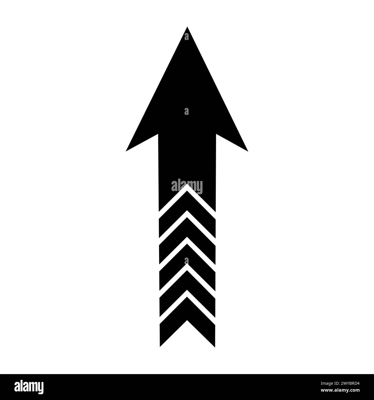 Going up arrow concept. Up arrow isolated on white background vector ...