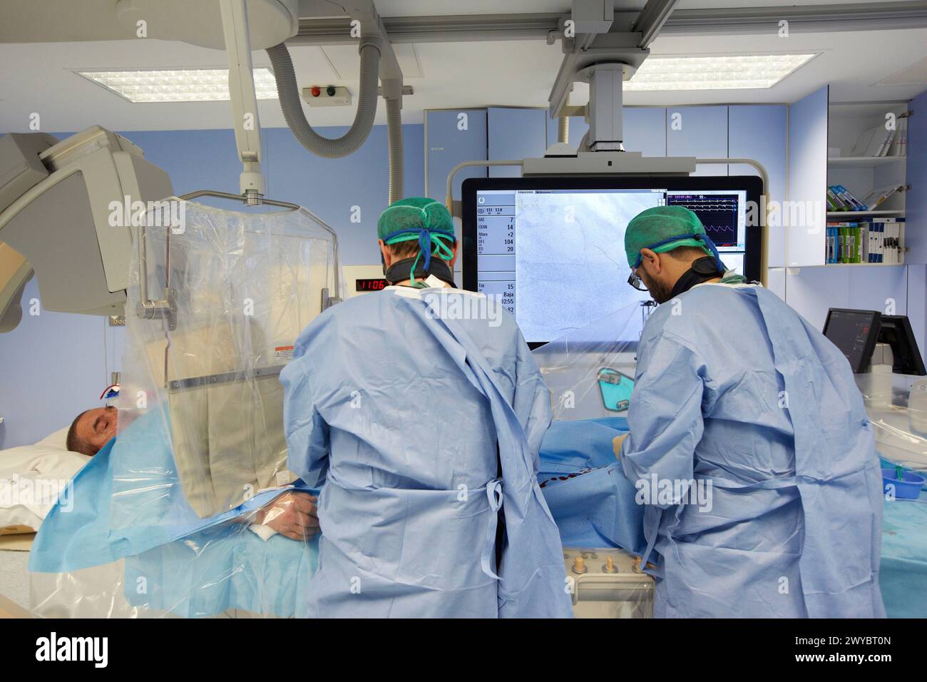 Angioplasty, Stenting in coronary arteries, Hemodynamic, Operating room ...