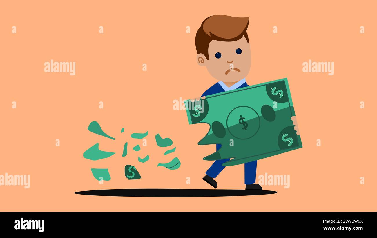 profit and loss in business or deflation and inflation concept. Lose ...