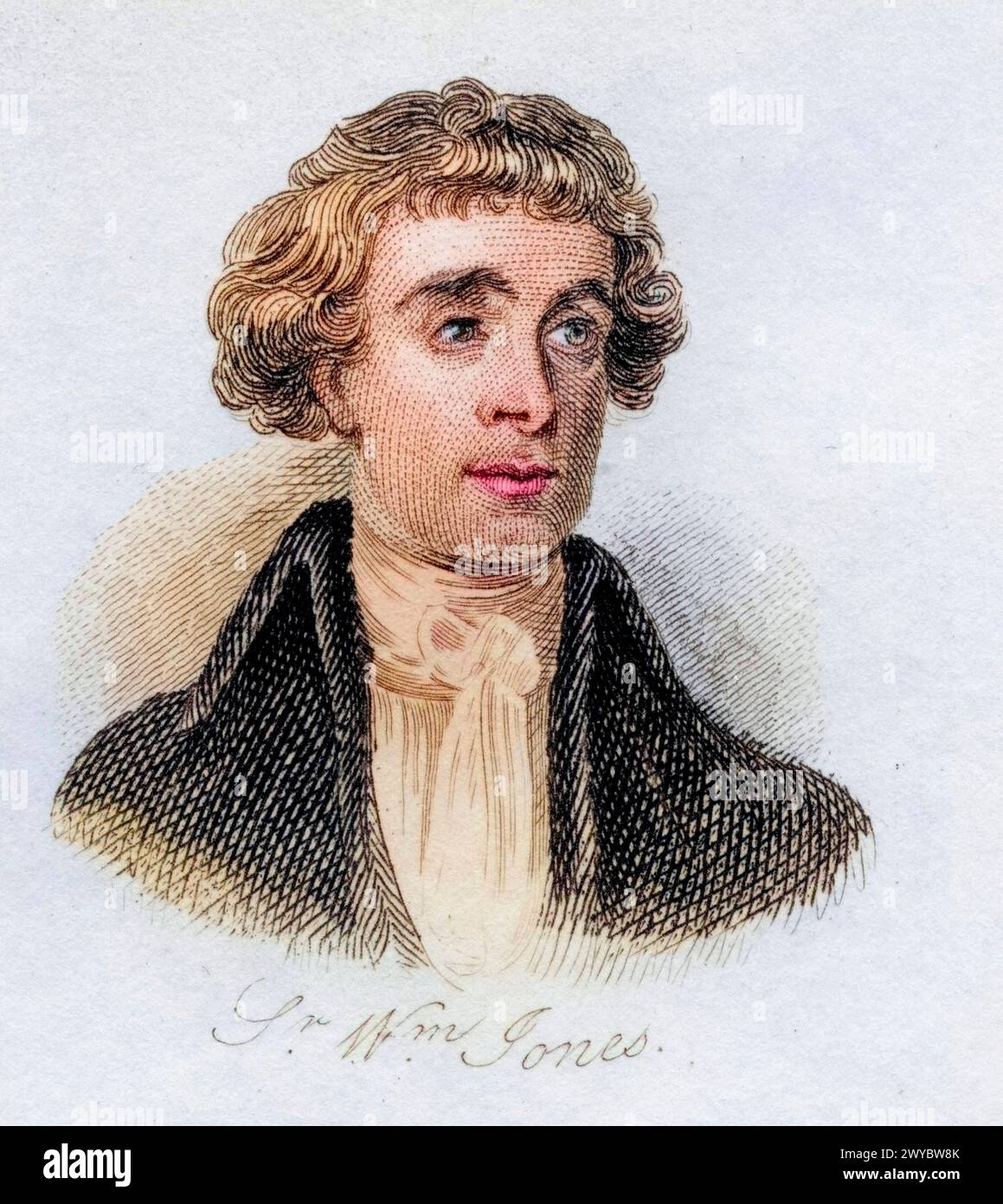 Sir William Jones, 1746 - 1794, Englischer Philologe und Student des alten Indiens, Historisch ...