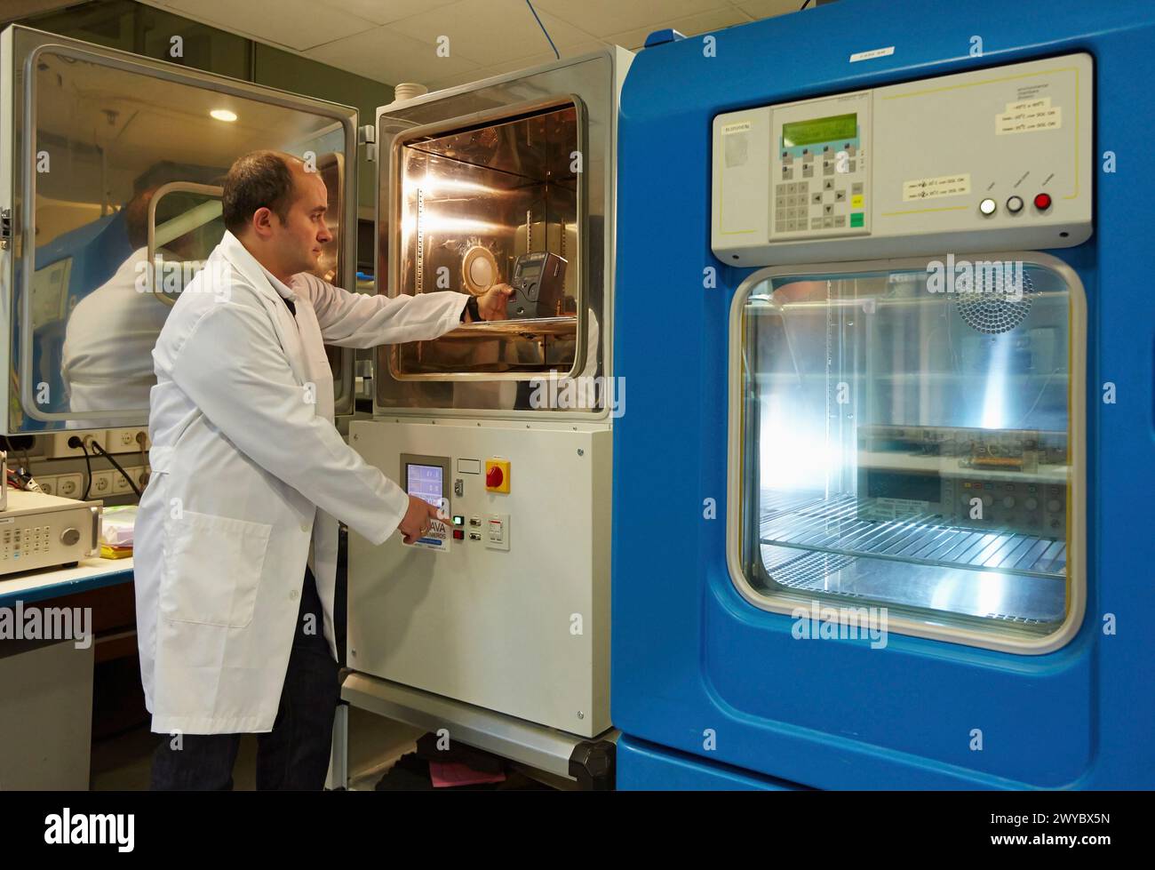 Test climate at high and low temperatures. Climate Chamber. Artificial ...