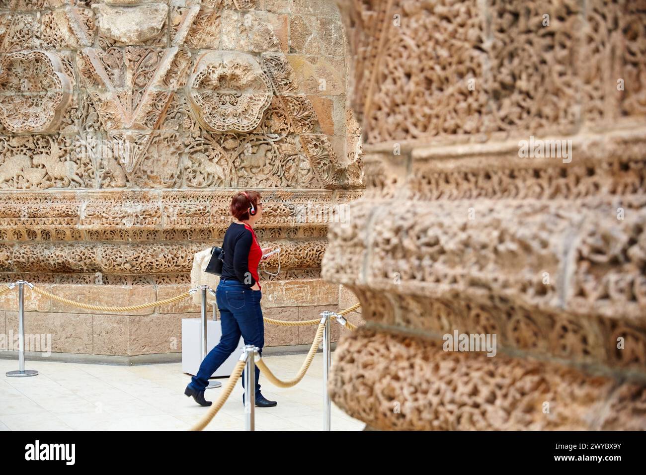 Palace of Mshatta, Jordanian, Pergamon Museum, Berlin, Germany Stock ...