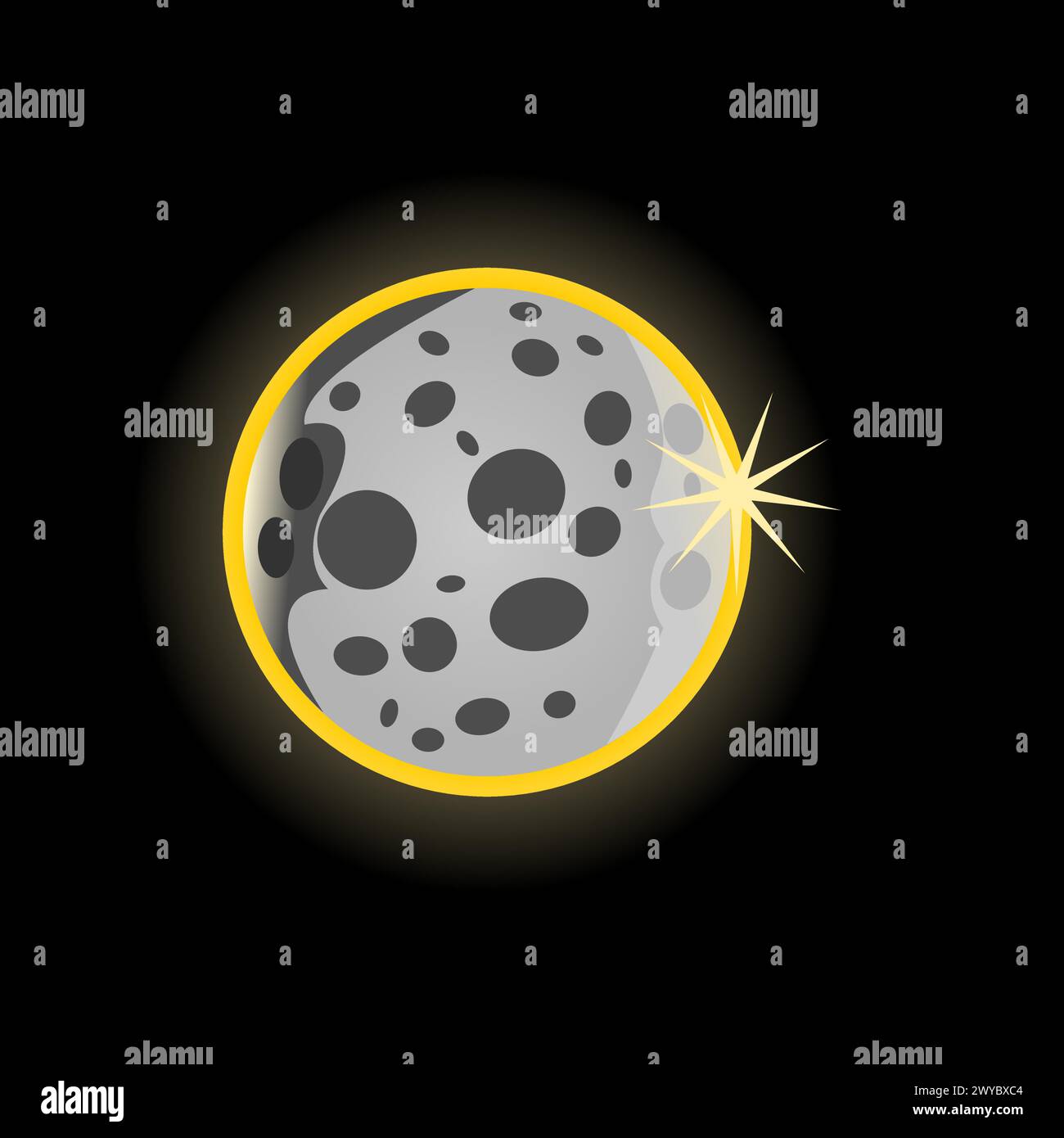 Total eclipse vector illustration Stock Vector Image & Art - Alamy