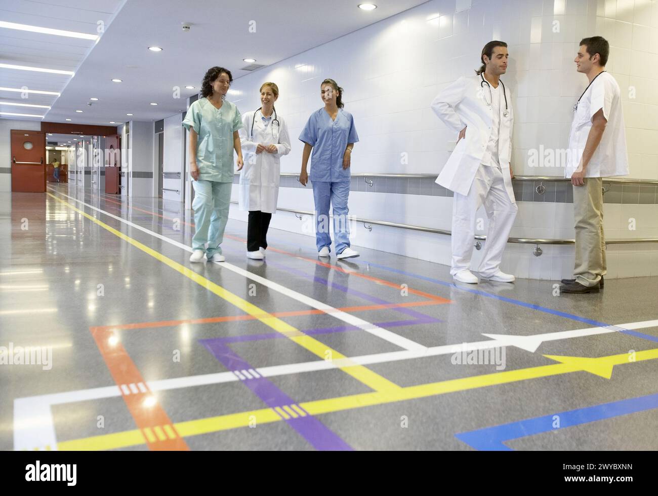 Doctors and nurses in the department of medical imaging for diagnosis ...