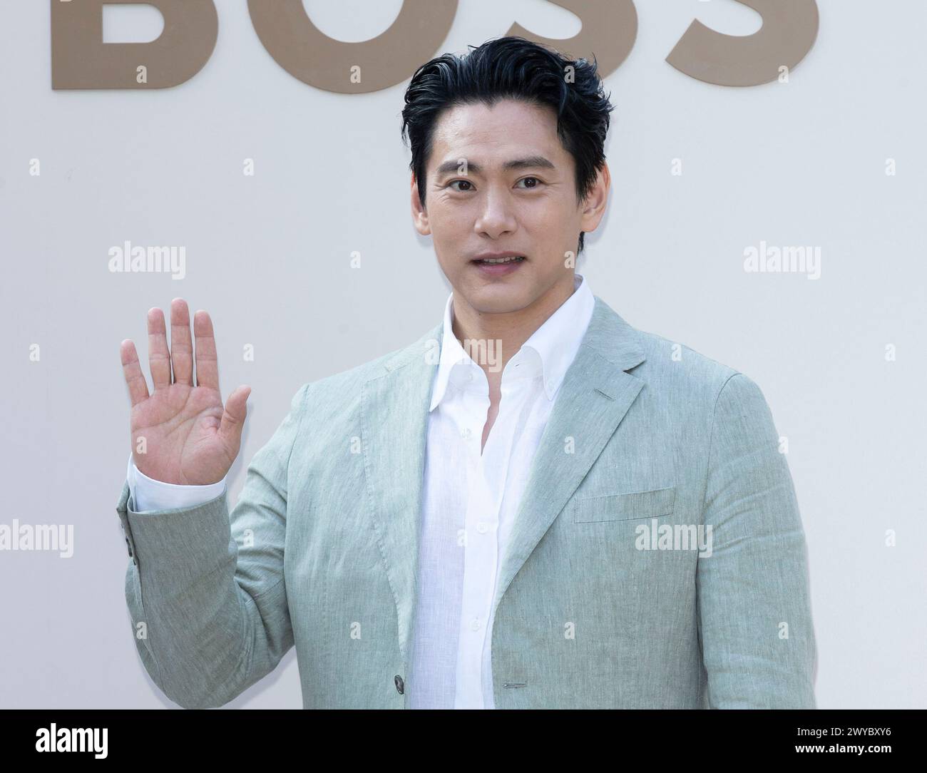 Seoul, South Korea. 5th Apr, 2024. South Korean actor Teo Yoo, attends a photocall for the Boss ...