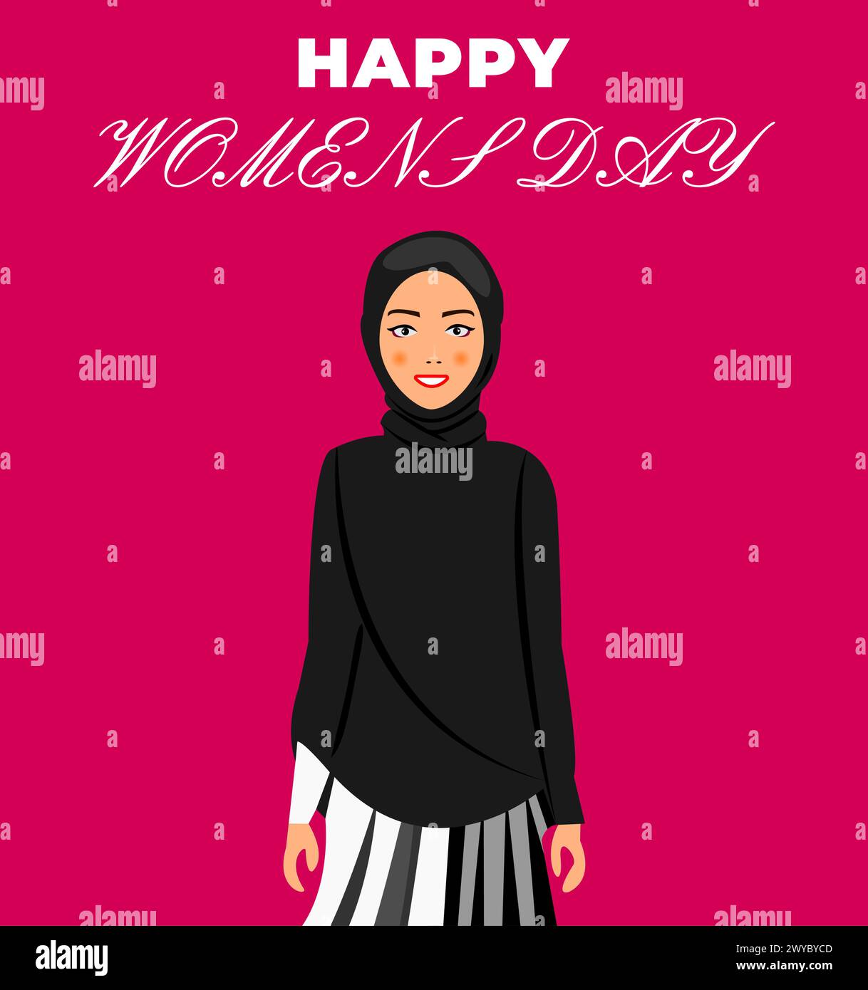 Beautiful woman on day Stock Vector Images - Alamy