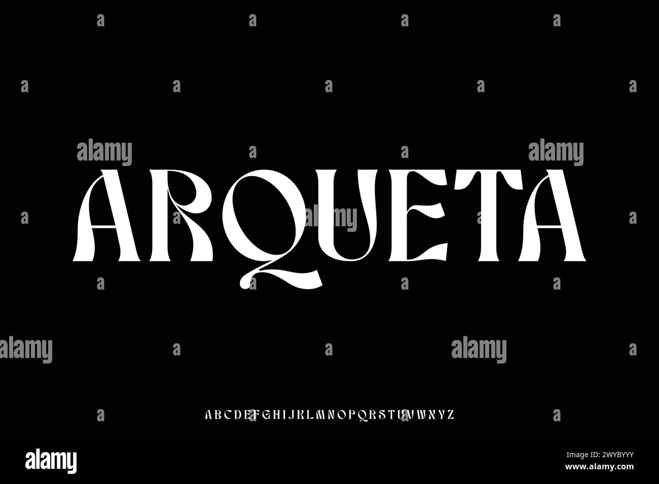 Unique trend decorative alphabet display font vector illustration Stock ...