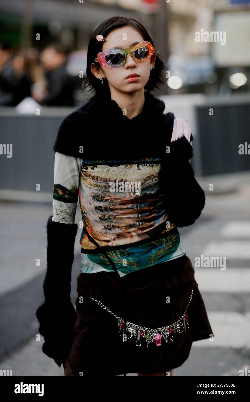 Paris, France. 03rd Mar, 2024. Street style, Tan Suan arriving at ...