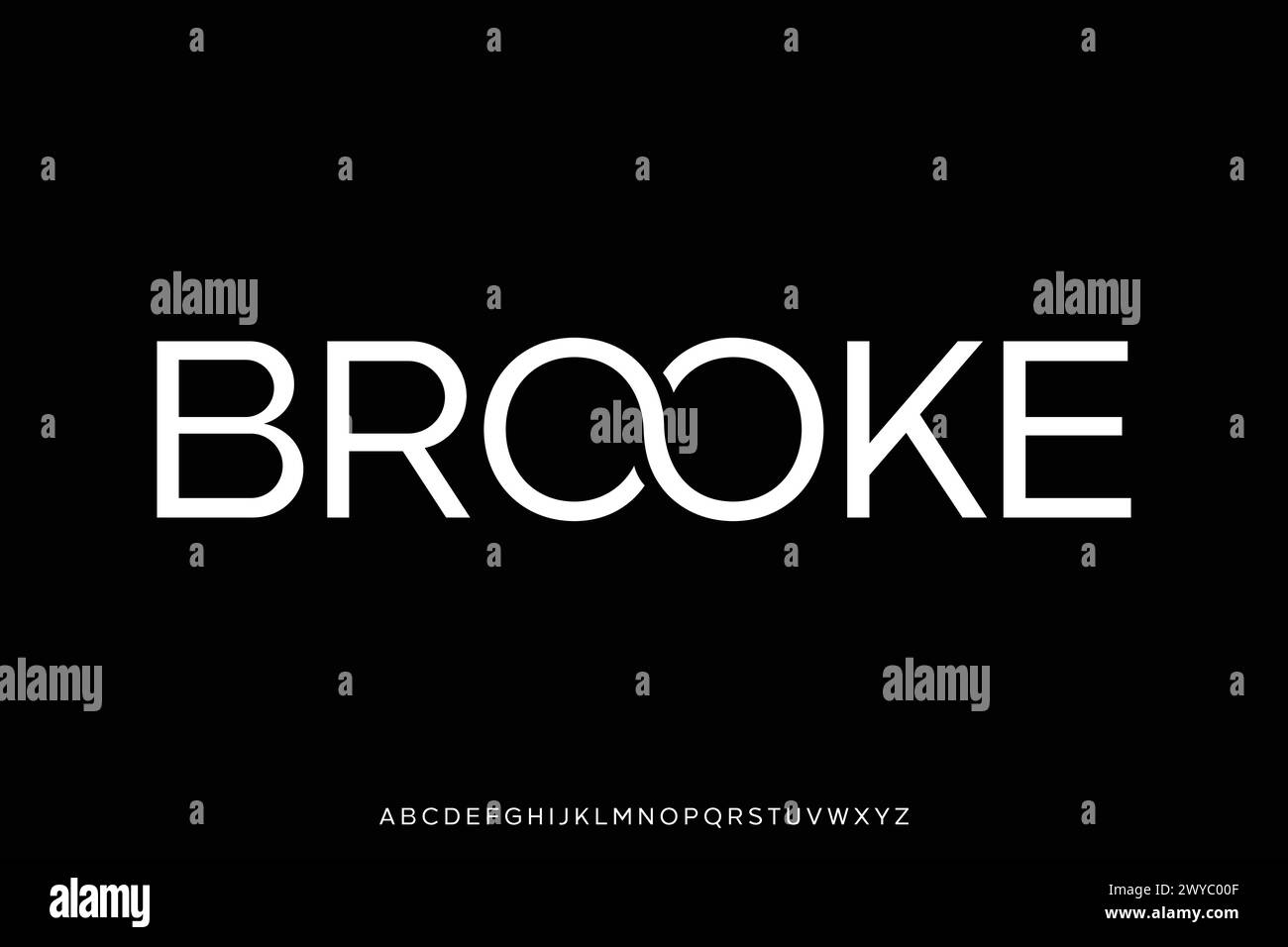 Modern clean sans serif alphabet display font vector. Minimalist branding typeface Stock Vector ...