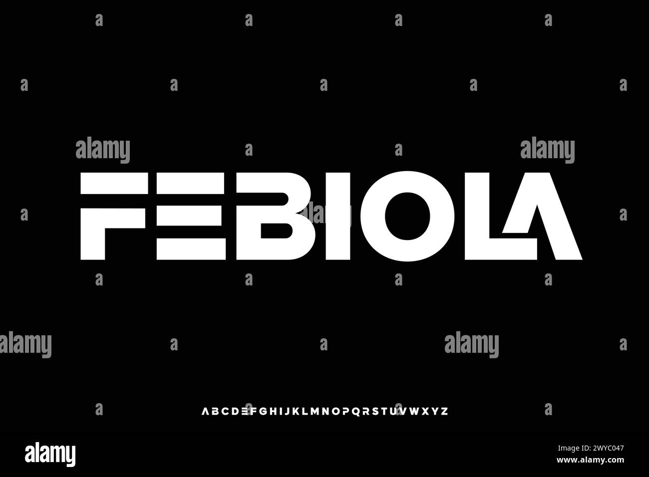 Modern strong abstract sans serif alphabet display font vector ... Modern strong abstract sans serif alphabet display font vector ...