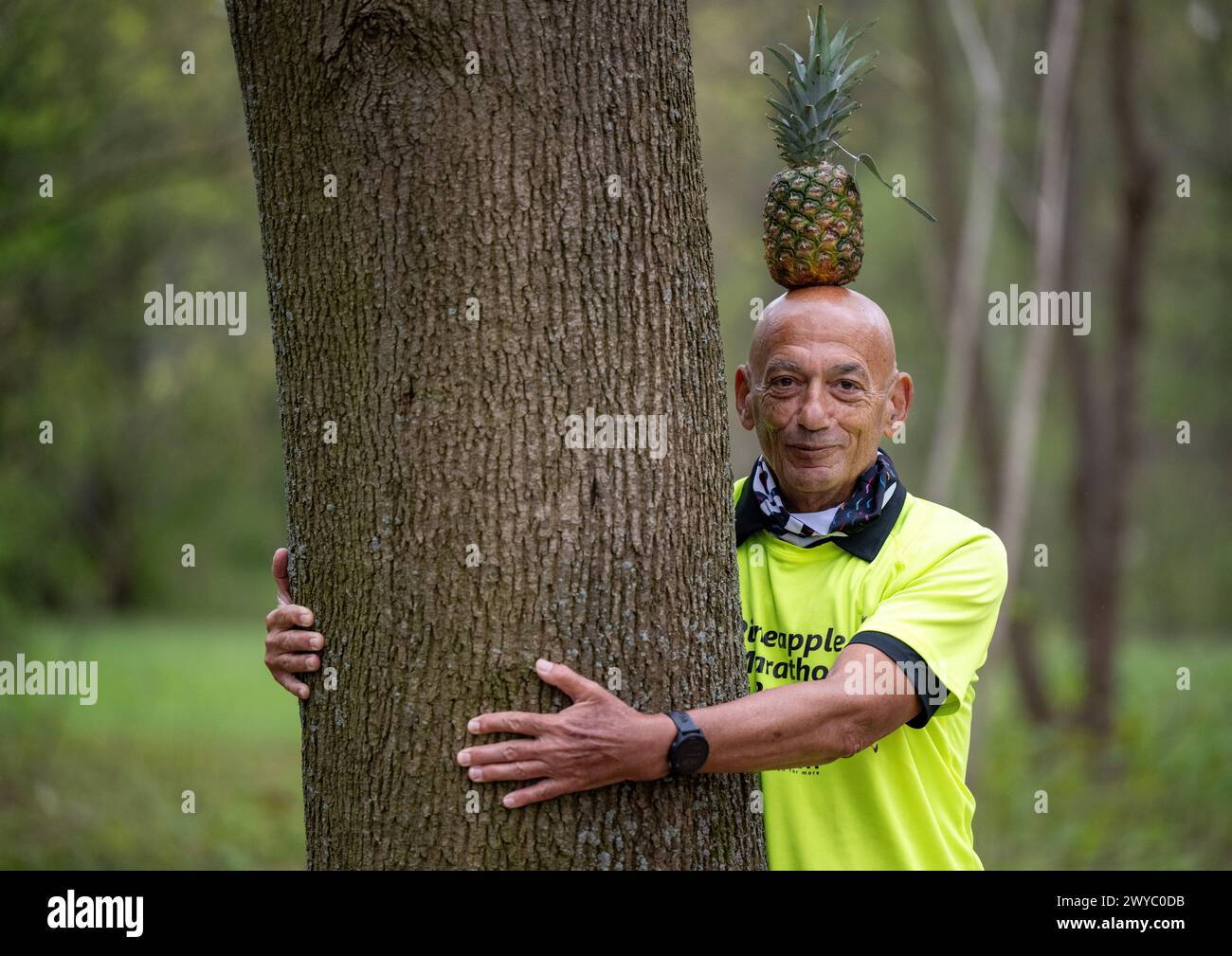 Berlin, Germany. 05th Apr, 2024. Moshe Lederfien, an Israeli marathon ...