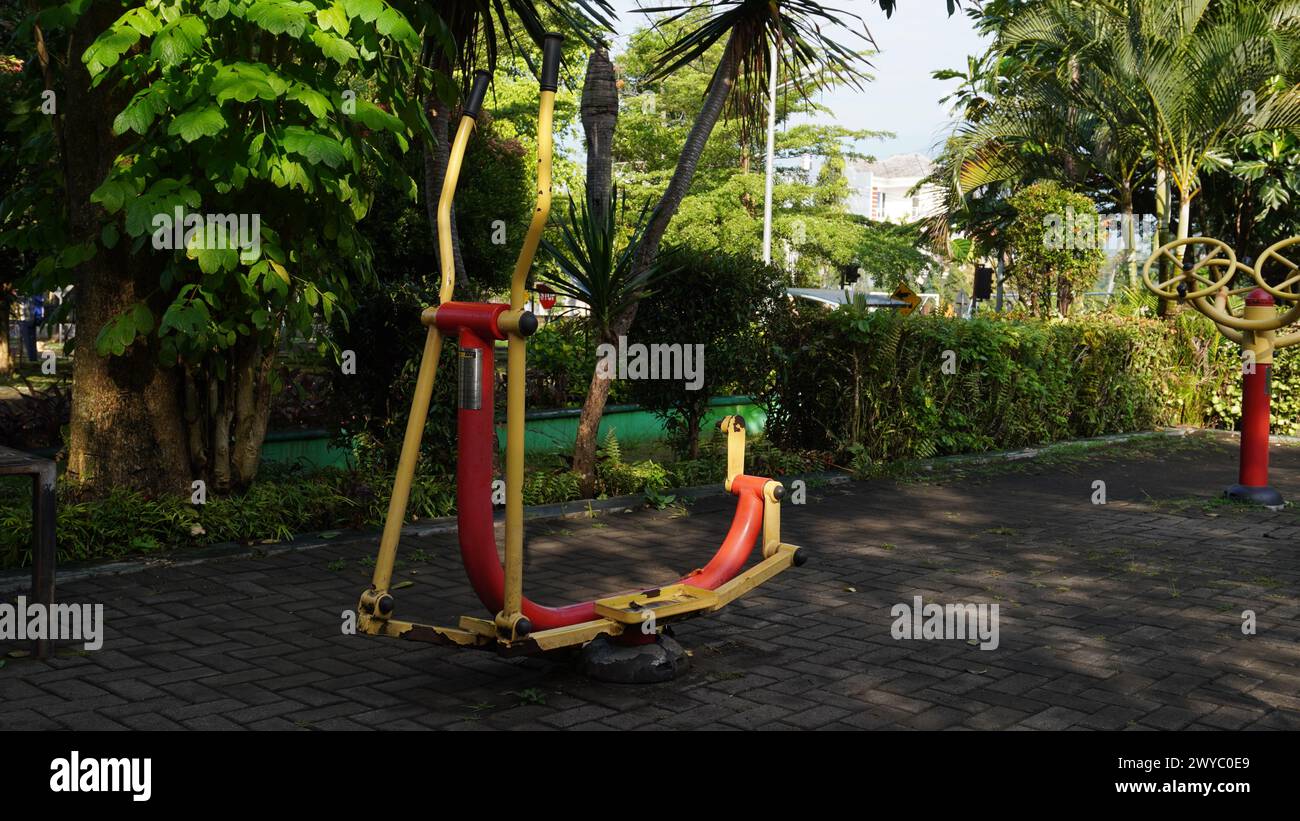 Public sports equipment in the park Singha Malang which is used to ...