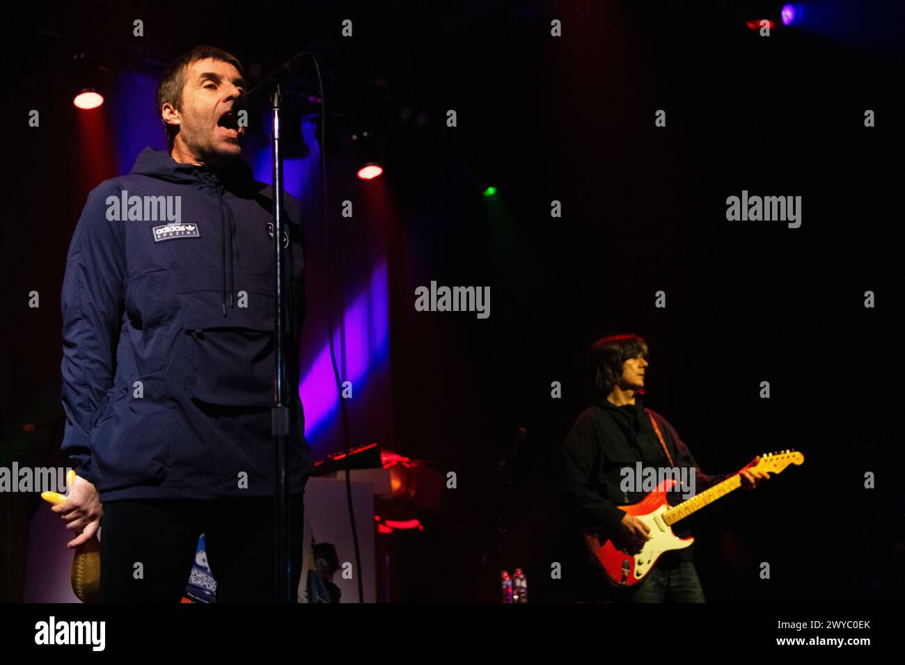 Liam Gallagher and John Squire performing live at the Columbiahalle in ...