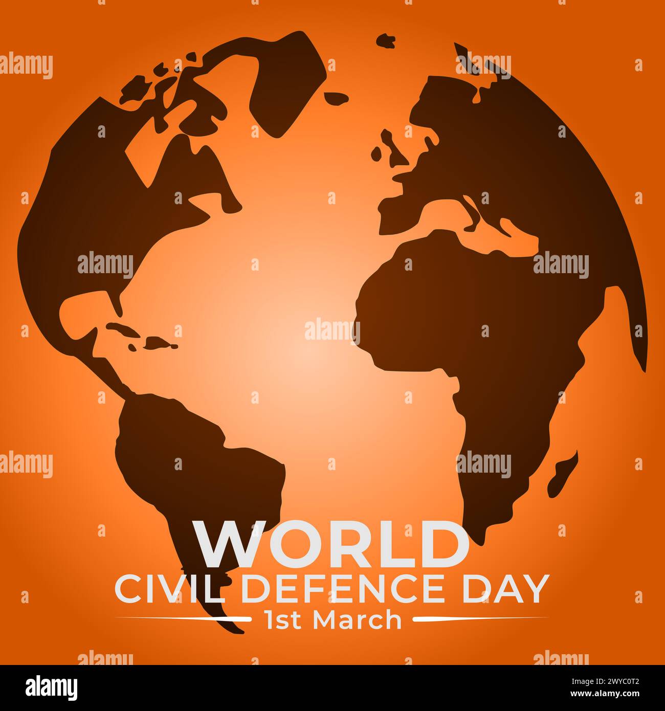 World Civil Defense Day celebrated on 1st March. Banner Poster, For ...