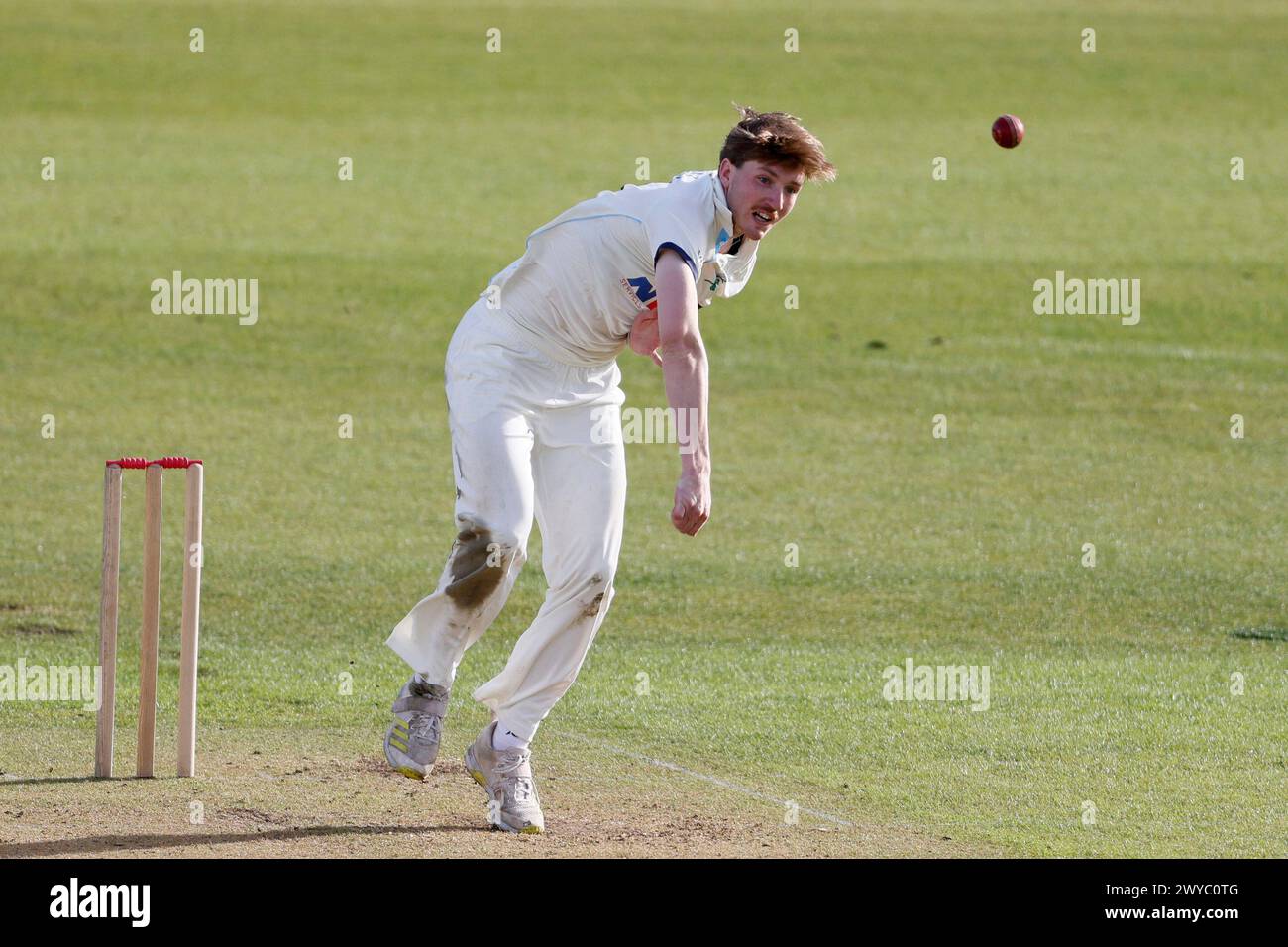 Yorkshire's George Hill bowling during day one of the Vitality County ...