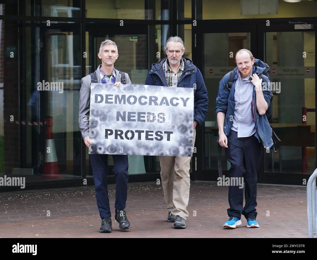 (left-right) Dr Larch Maxey, Extinction Rebellion's co-founder Roger ...