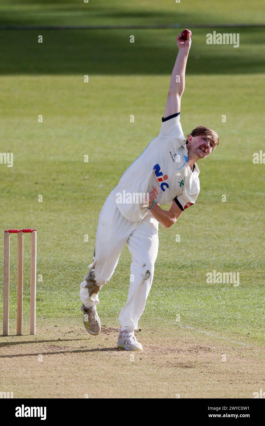 Yorkshire's George Hill bowling during day one of the Vitality County ...