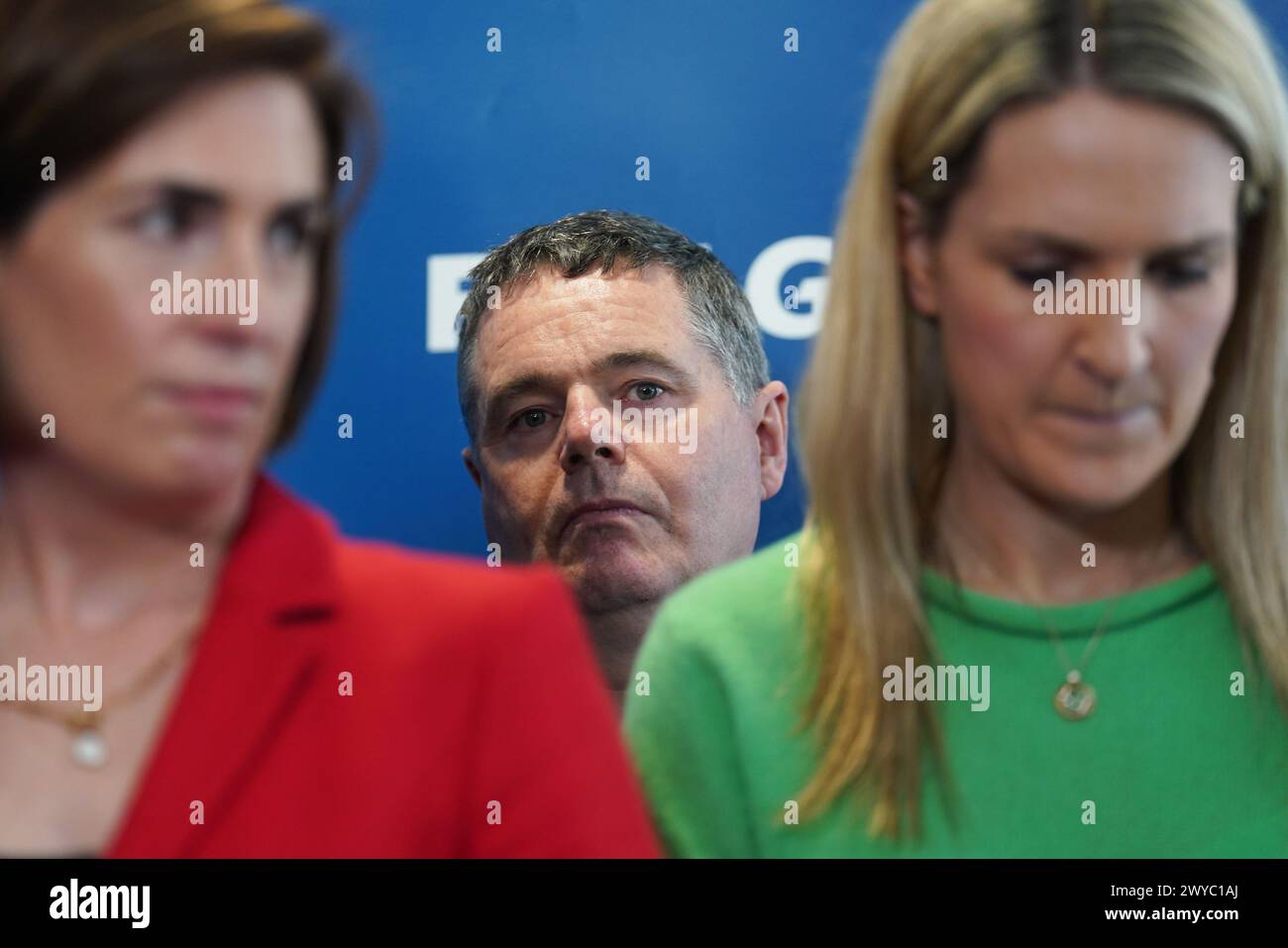 Minister for Public Expenditure Paschal Donohoe during a doorstep with ...