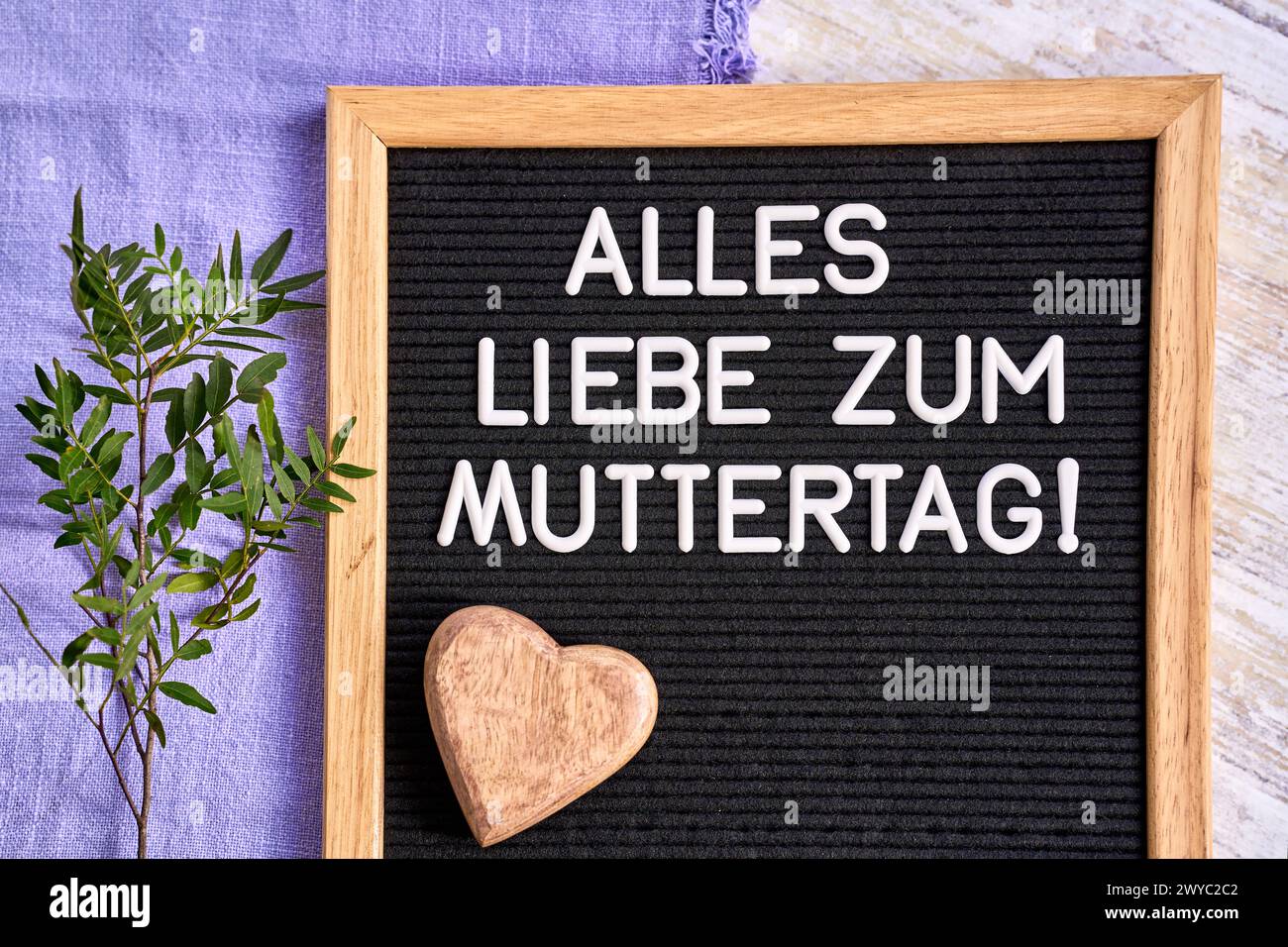 Augsburg, Bavaria, Germany - April 5, 2024: All the best for Mother s Day Greeting on a board ...