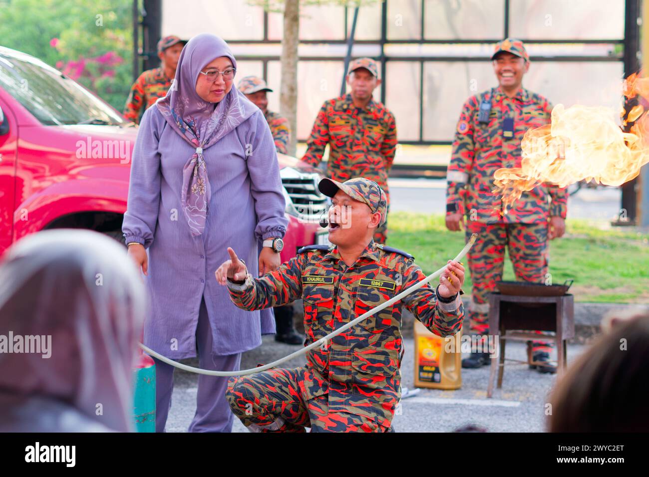Malaysia fire demo hi-res stock photography and images - Alamy