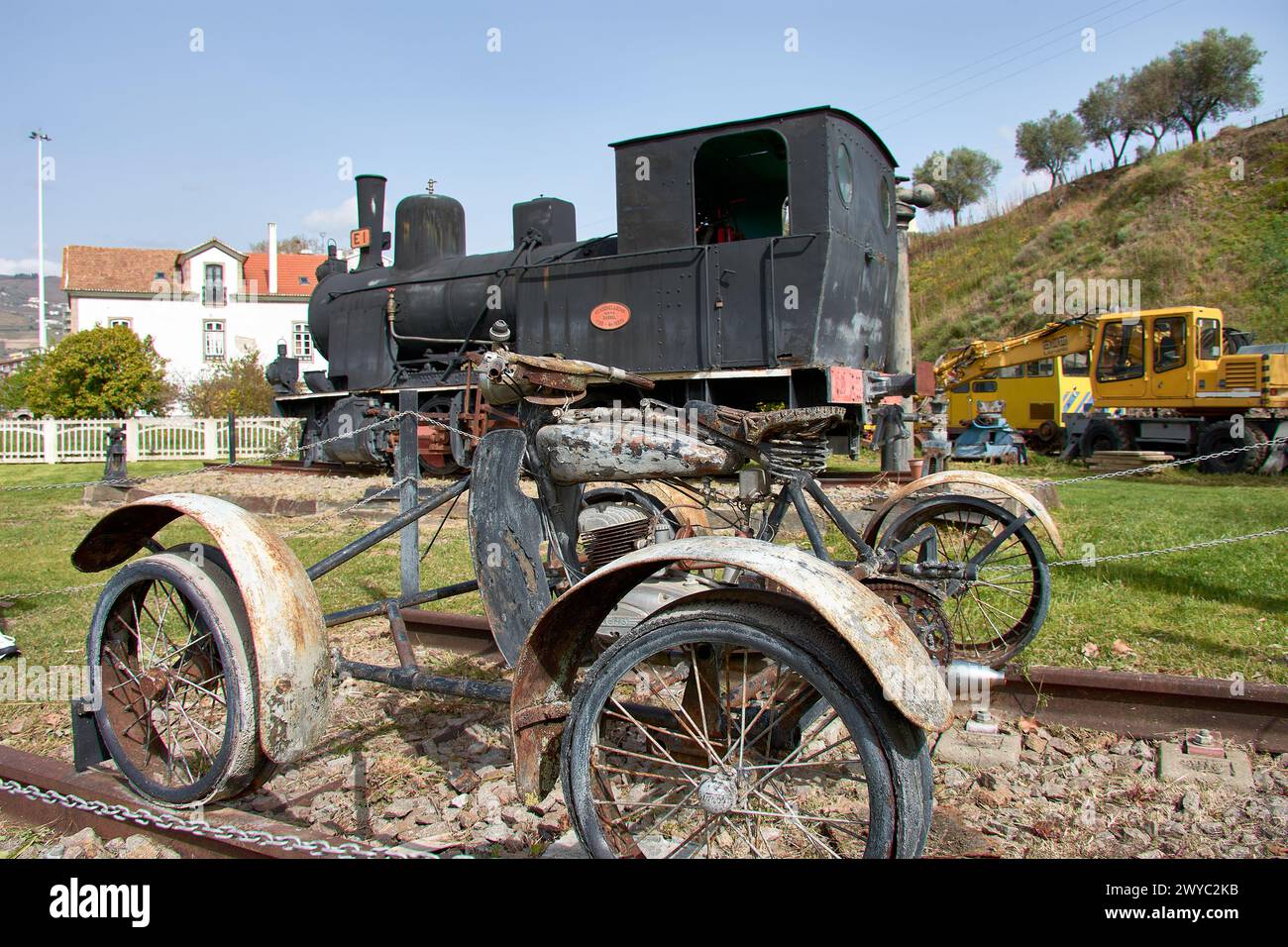 Peso da Regua, Vila Real, Portugal; March,27,2022; Train station in the ...