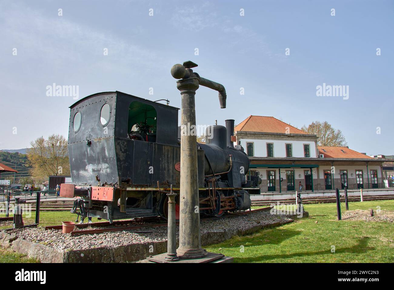 Peso da Regua, Vila Real, Portugal; March,27,2022; Train station in the ...
