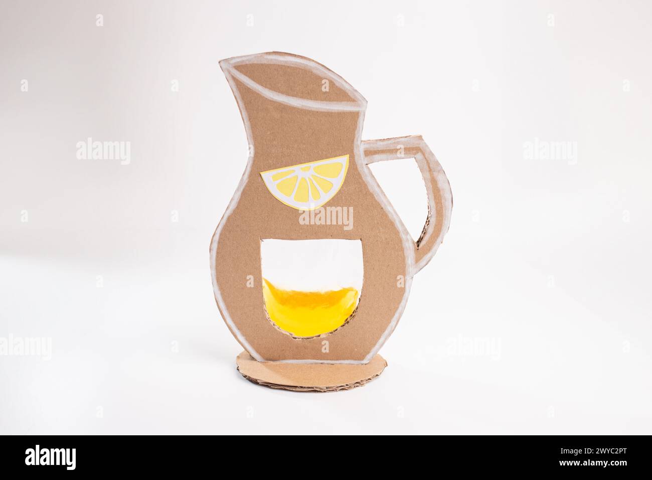 homemade lemonade pitcher, old paper box craft concept for kids and ...