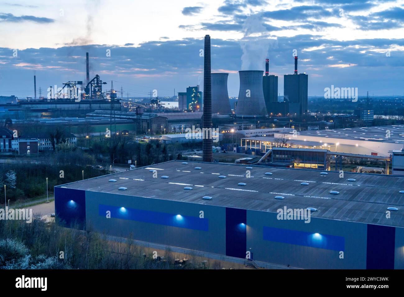 Logistics site, warehouse in Duisburg Wanheim - Angerhausen, in the ...