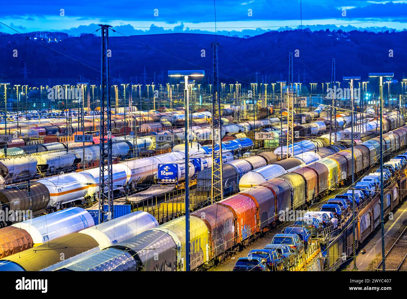The Hagen-Vorhalle marshalling yard, one of the 9 largest in Germany ...