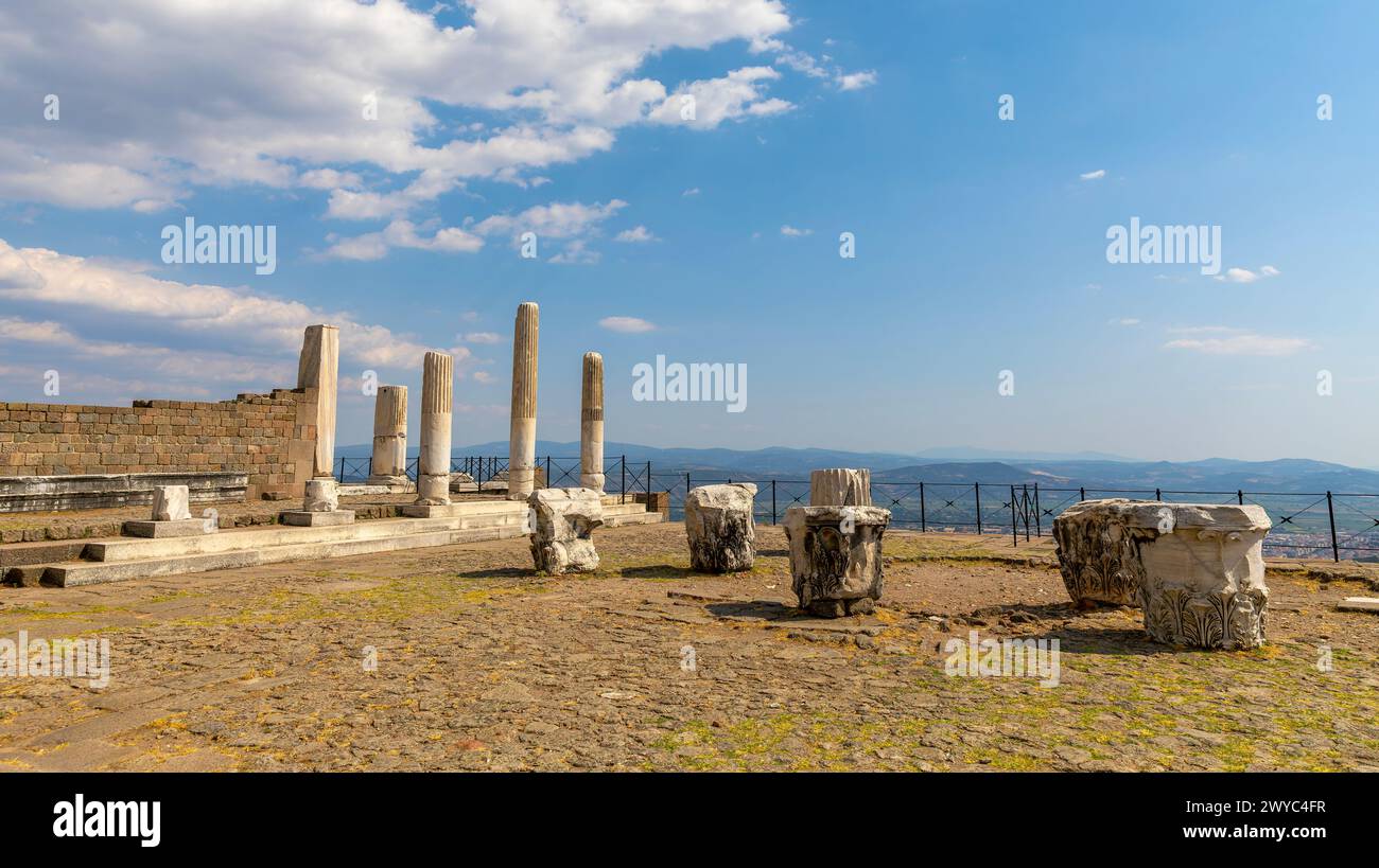 The Temple of Trajan in Pergamon Ancient City Stock Photo - Alamy