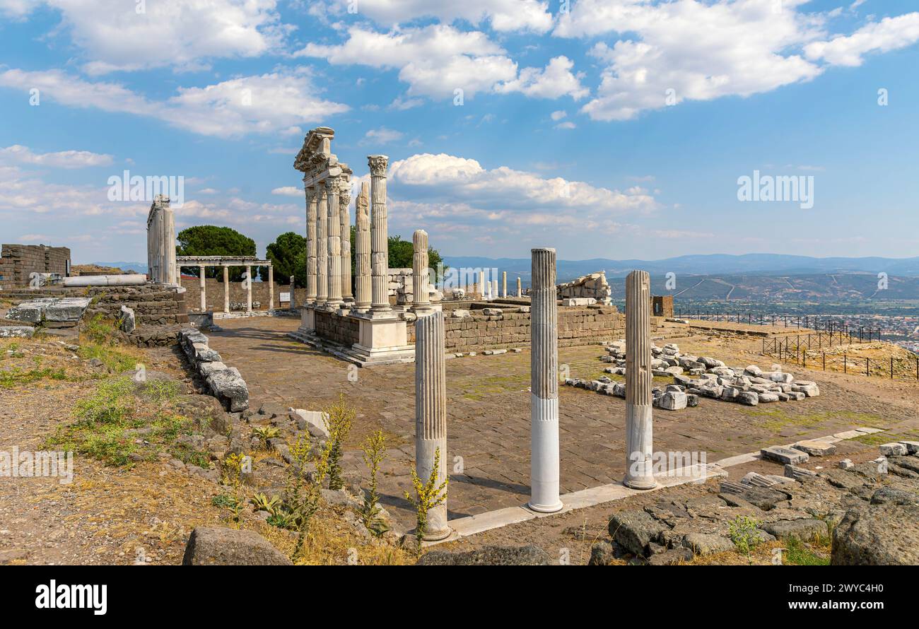 The Temple of Trajan in Pergamon Ancient City Stock Photo - Alamy