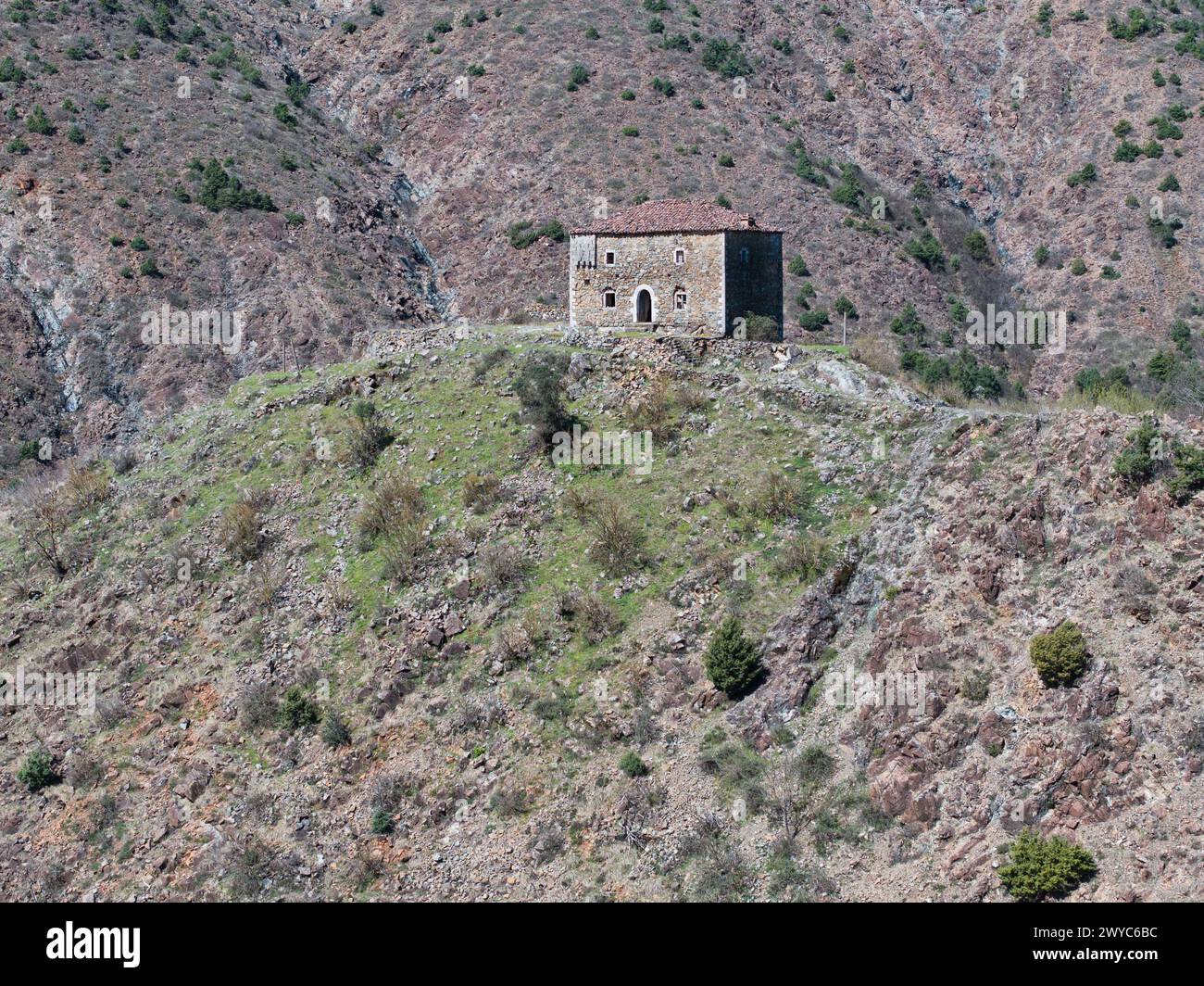 Traditional Albanian old fortified house in Mirdite, northern Albania ...