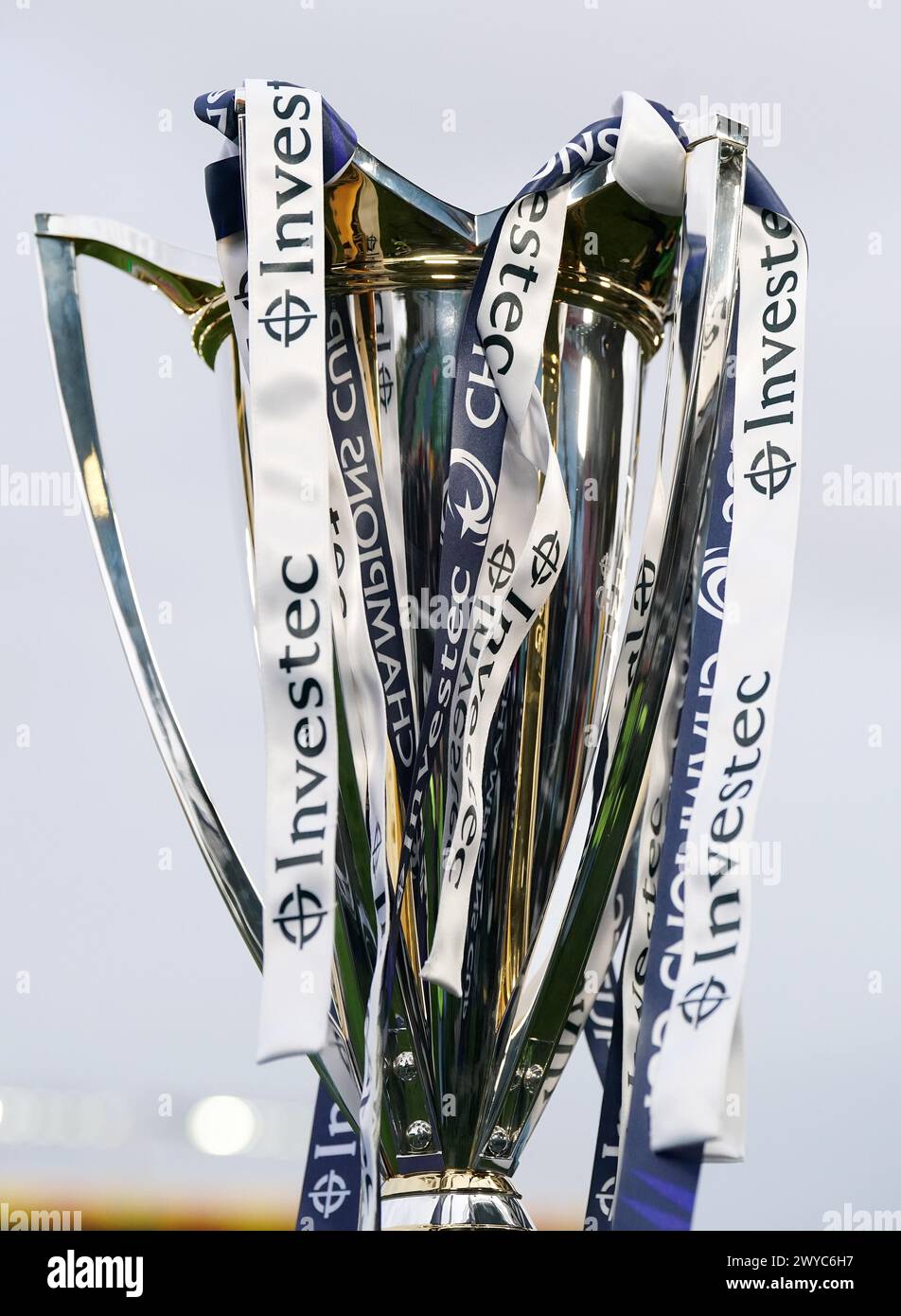 General view of the European Rugby Champions Cup trophy ahead of the ...