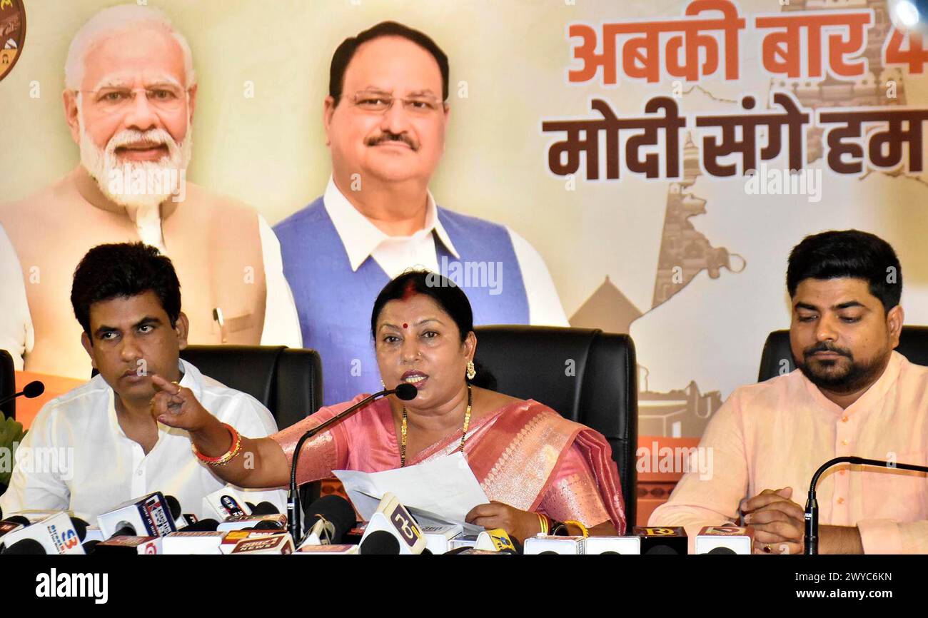 Patna, India. 05th Apr, 2024. PATNA, INDIA - APRIL 5: BJP MP and Bihar ...