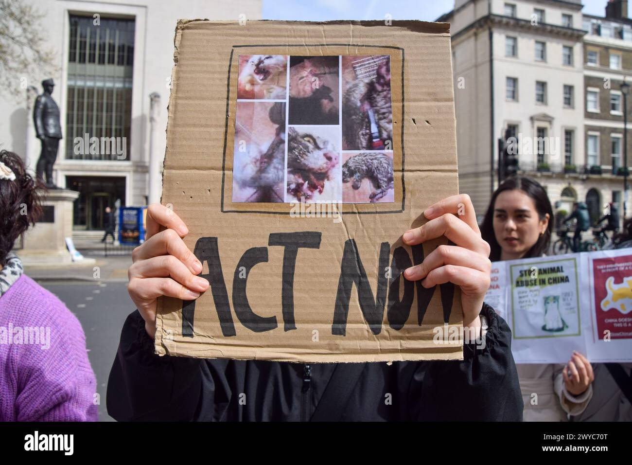 London, England, UK. 5th Apr, 2024. Animal rights activists gathered ...