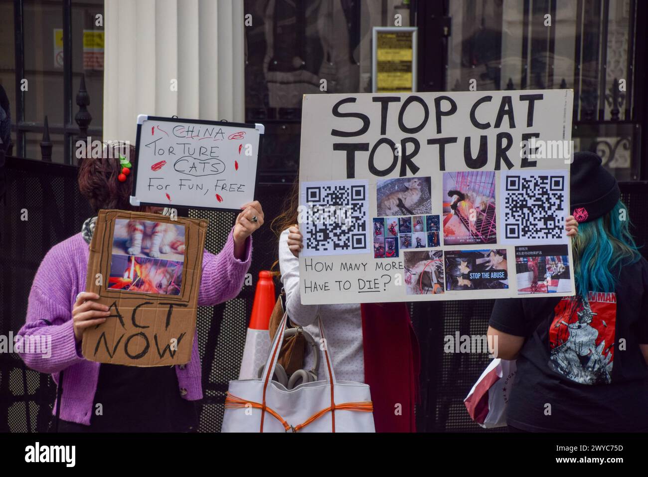 London, England, UK. 5th Apr, 2024. Animal rights activists gathered ...